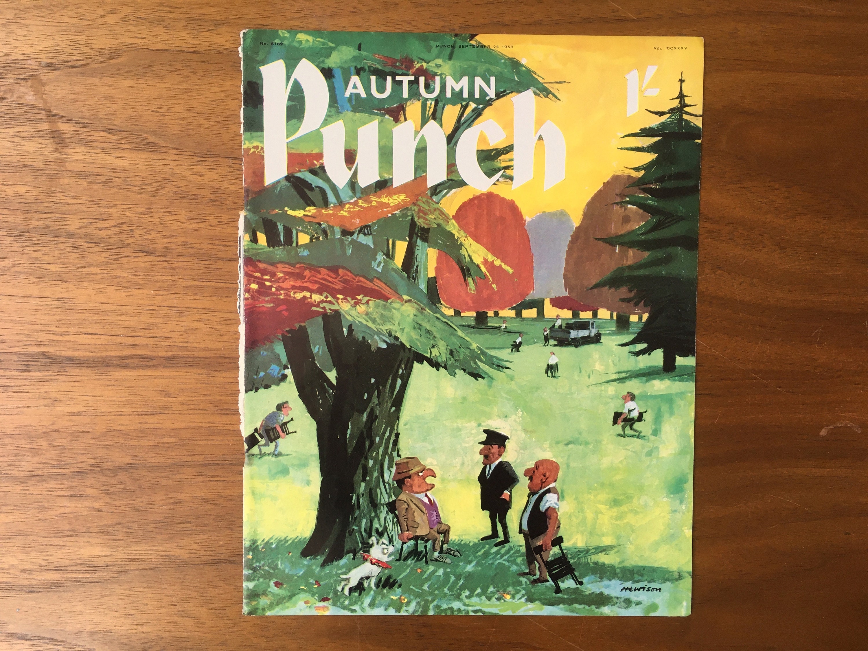 1958 PUNCH MAGAZINE COVER Original by Hewison - Etsy