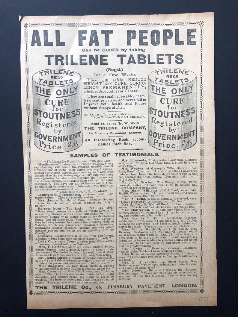 1900 Quack Medicine Original Advertisements | Published in Penny ...