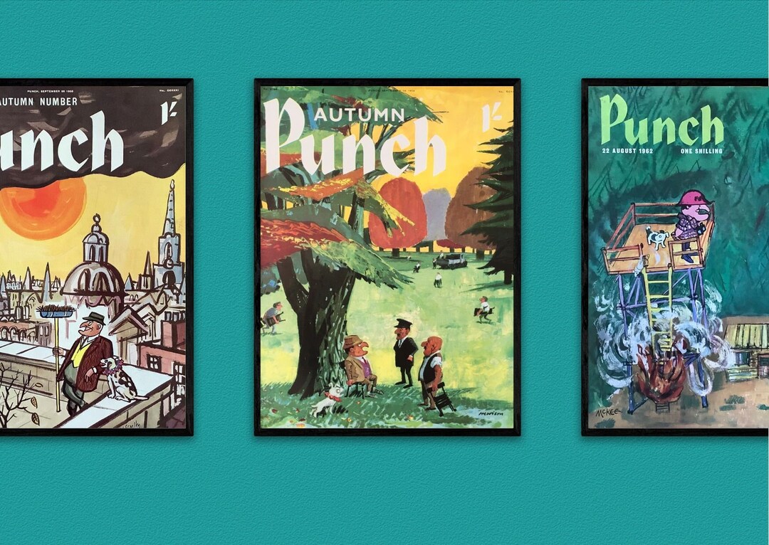 1958 PUNCH MAGAZINE COVER Original by Hewison - Etsy