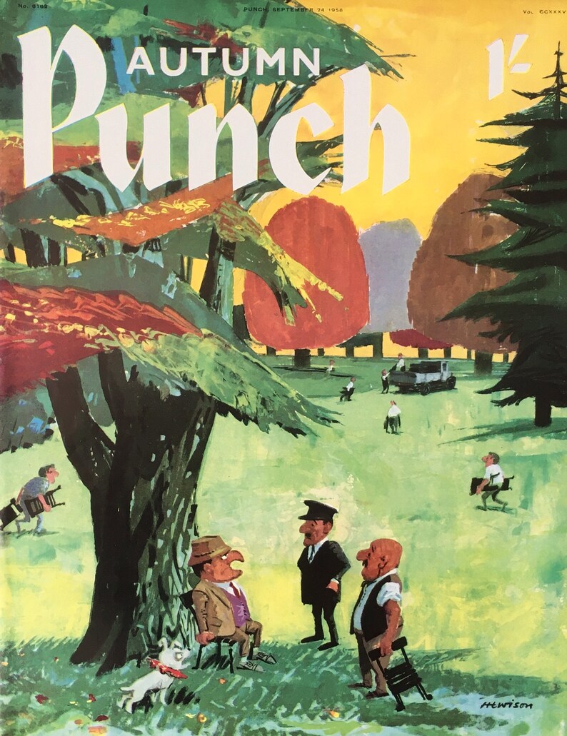 1958 PUNCH MAGAZINE COVER Original by Hewison - Etsy