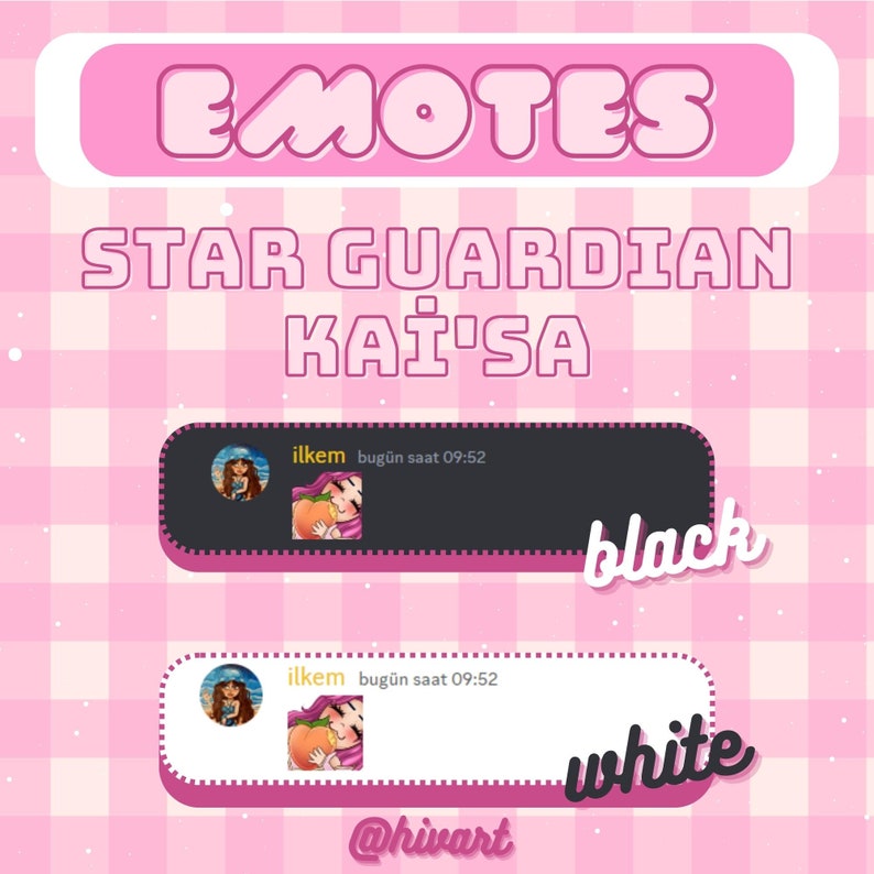 Star Guardian Kai'sa Peach Emote Twitch, Discord, Youtube League of ...