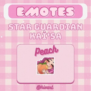 Star Guardian Kai'sa Peach Emote Twitch, Discord, Youtube League of ...