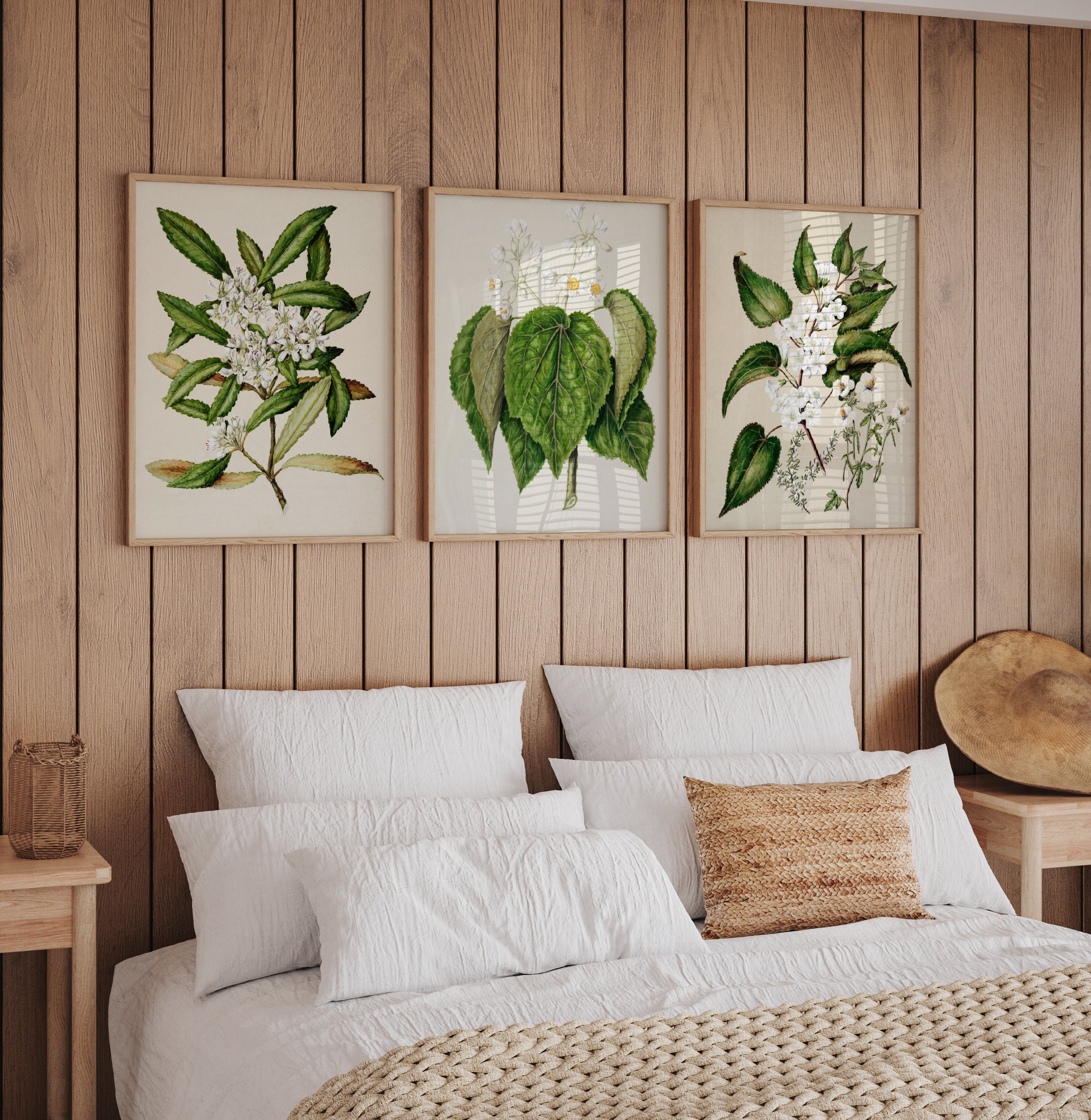 Set of 6 Vintage Flowers Prints, Antique Botanical Posters, Floral Wall ...