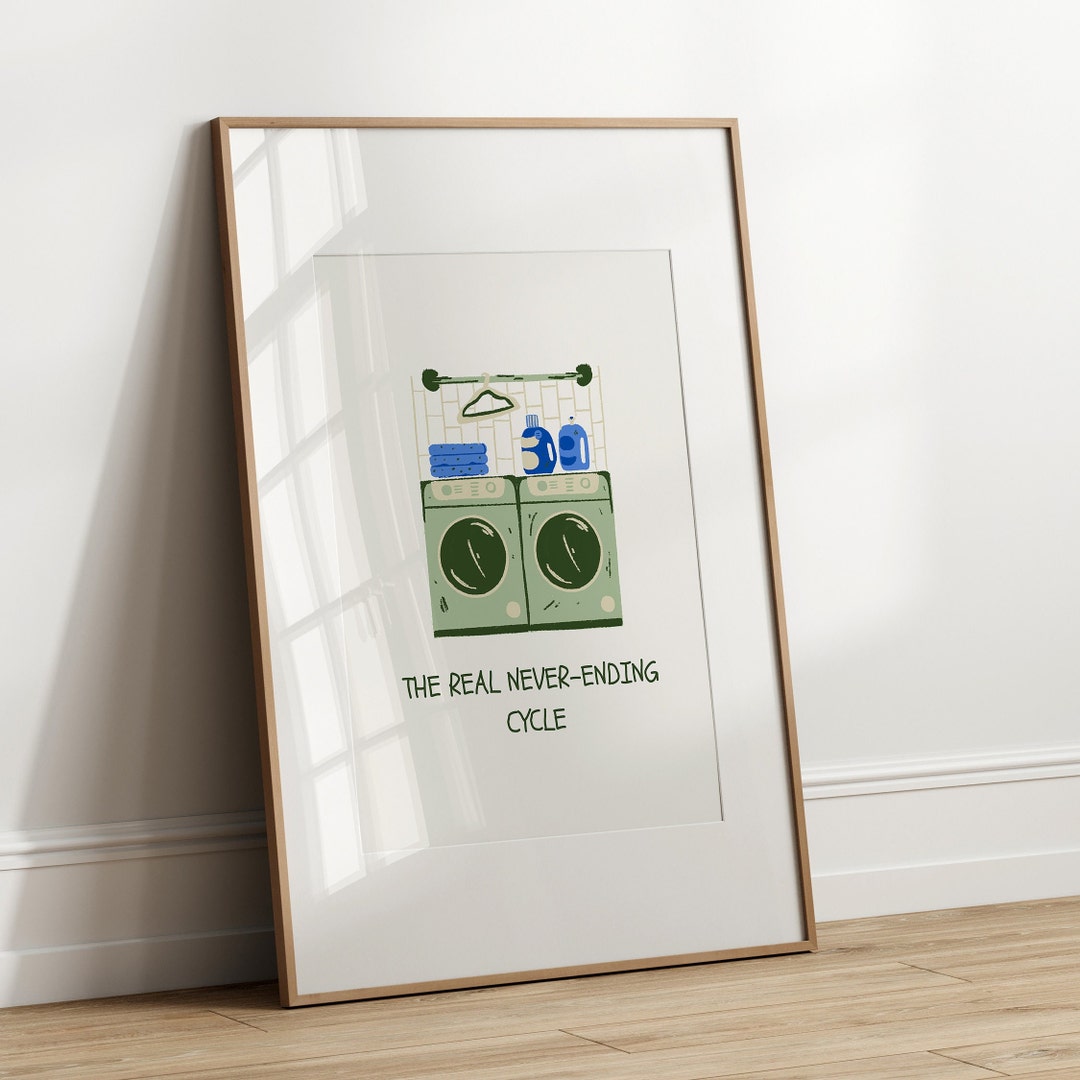 Funny Laundry Sign Laundry Room Decor Laundromat Poster Cute Quote Art ...