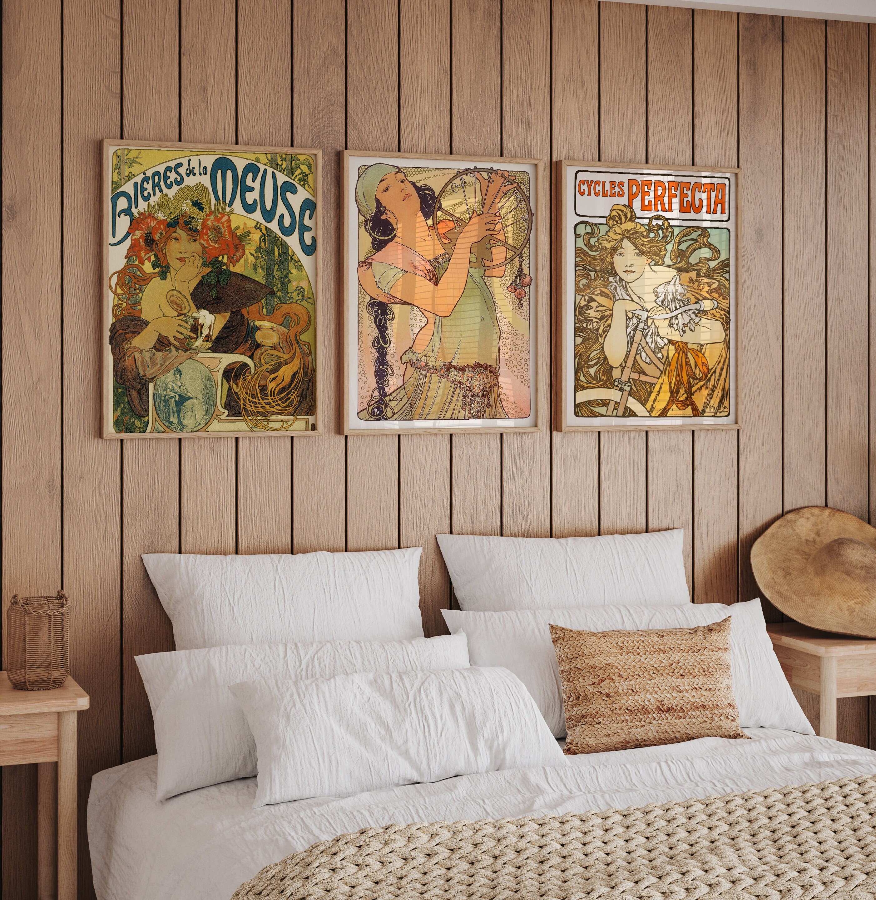 Alphonse Mucha Set of 3 Printable Exhibition Posters, Printable Vintage ...