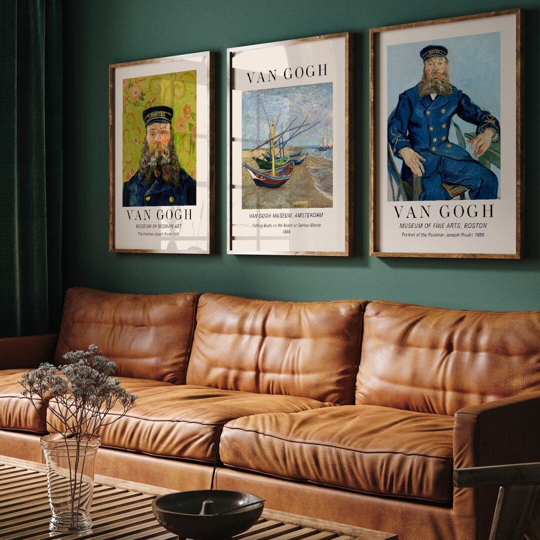 Van Gogh Museum Poster Set, 3 Piece Wall Art, Van Gogh Print Set, Van ...