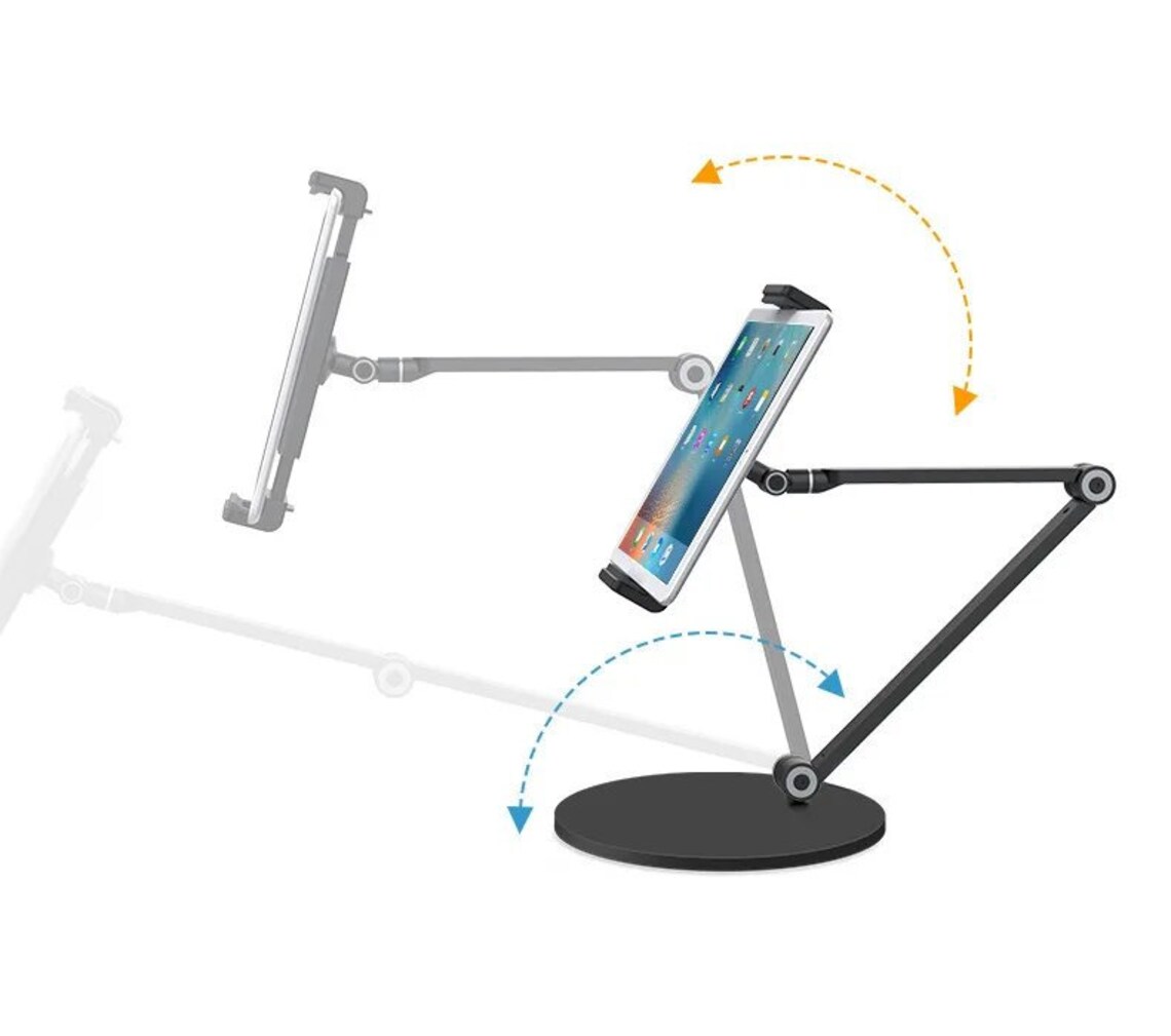 Adjustable Tablet Stand White Desk Mount Foldable, Phone Mount - Etsy