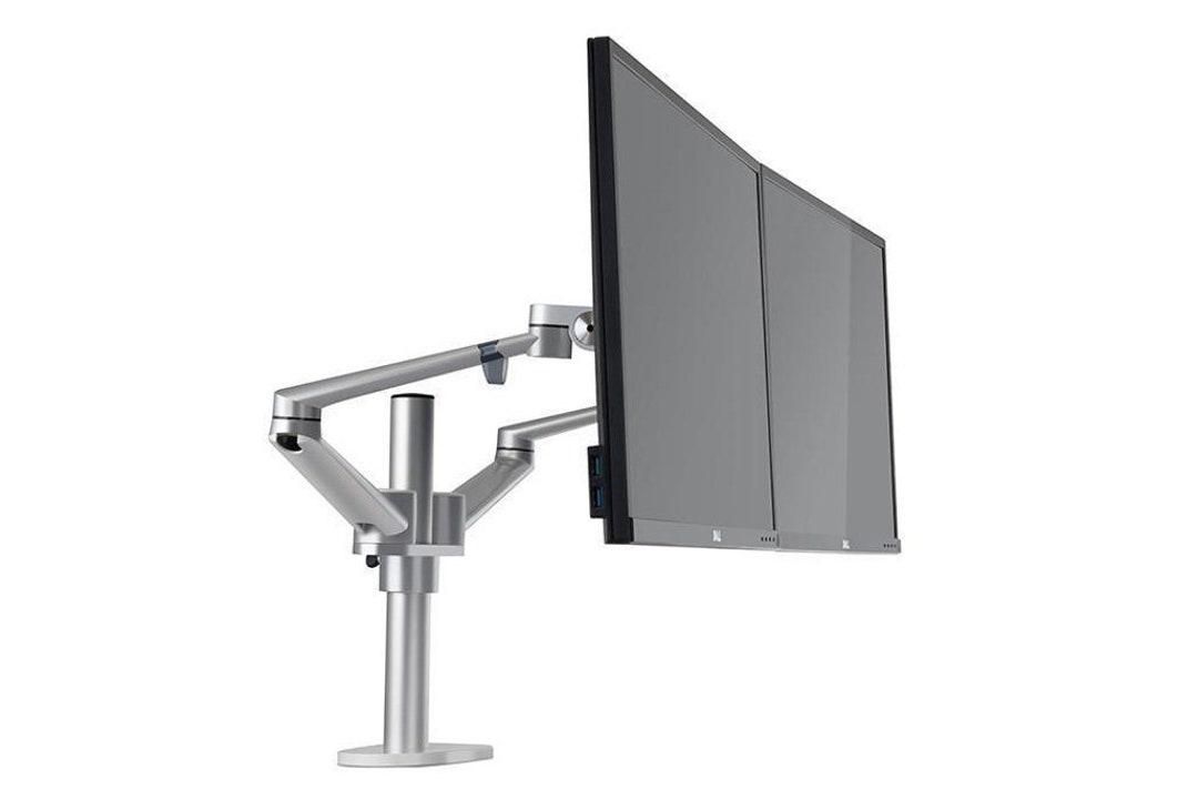 Silver Dual Monitor Arm Desk Mount Bracket Swivel Mount - Etsy