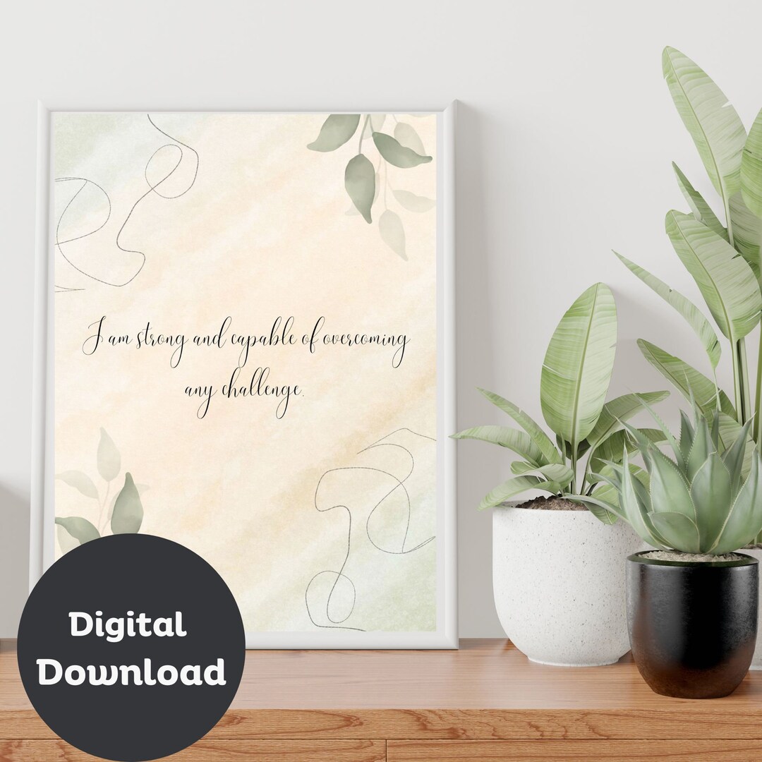 Positive Affirmations Printable Poster | Motivational & Inspirational ...