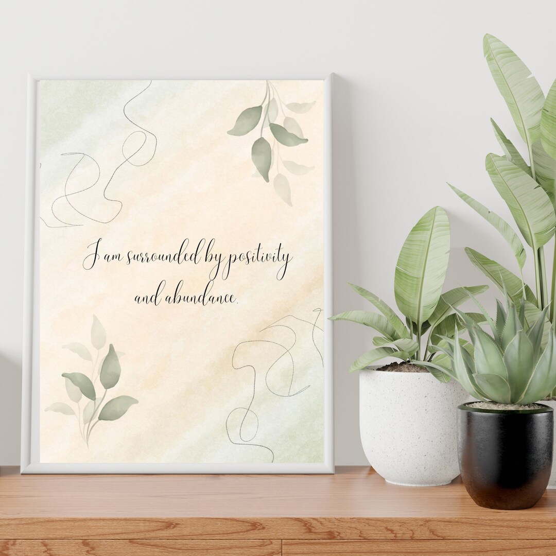 Positive Affirmations Printable Poster | Motivational & Inspirational ...