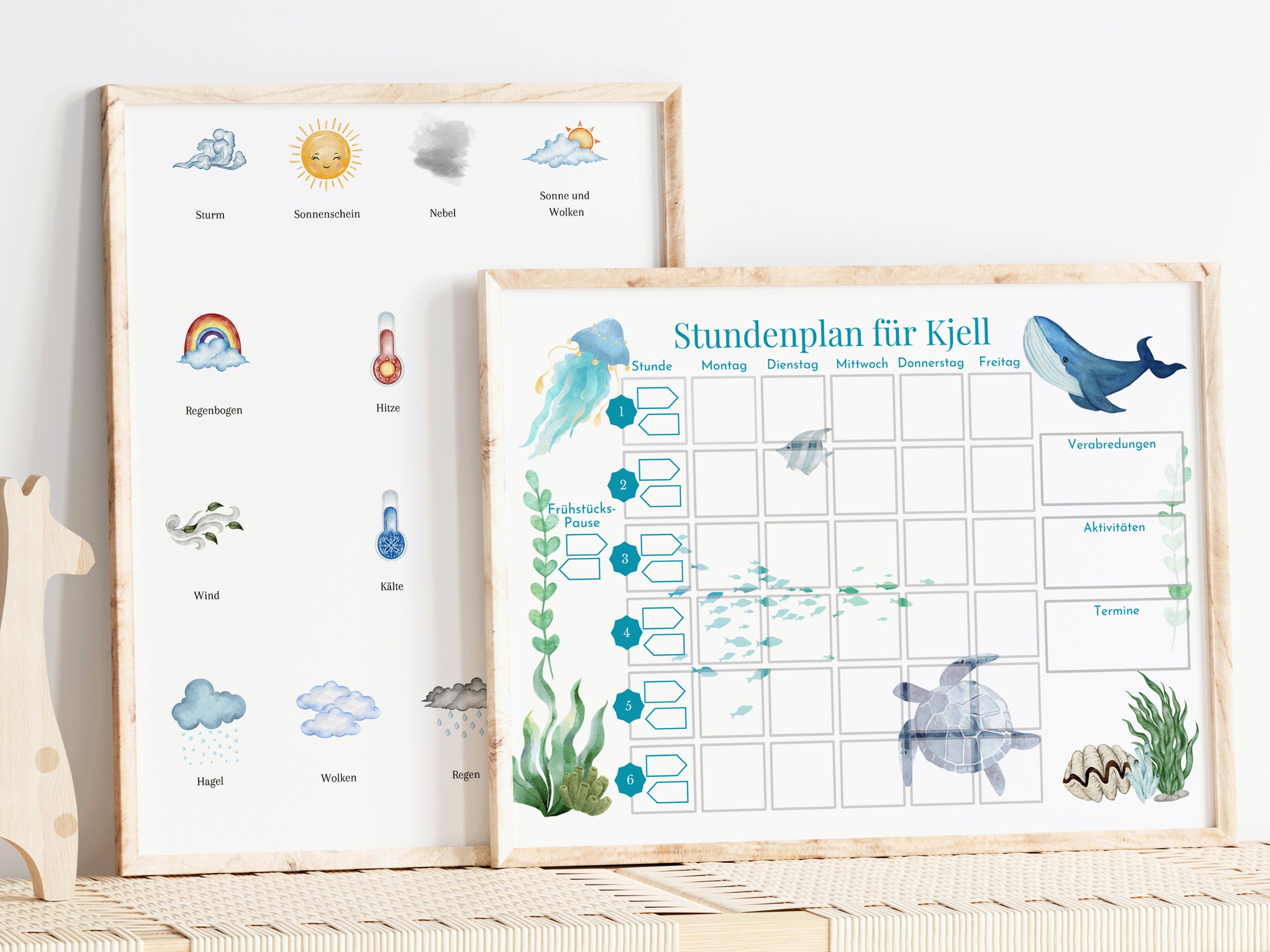 Timetable With 70 School Subject Cards Personalized for - Etsy