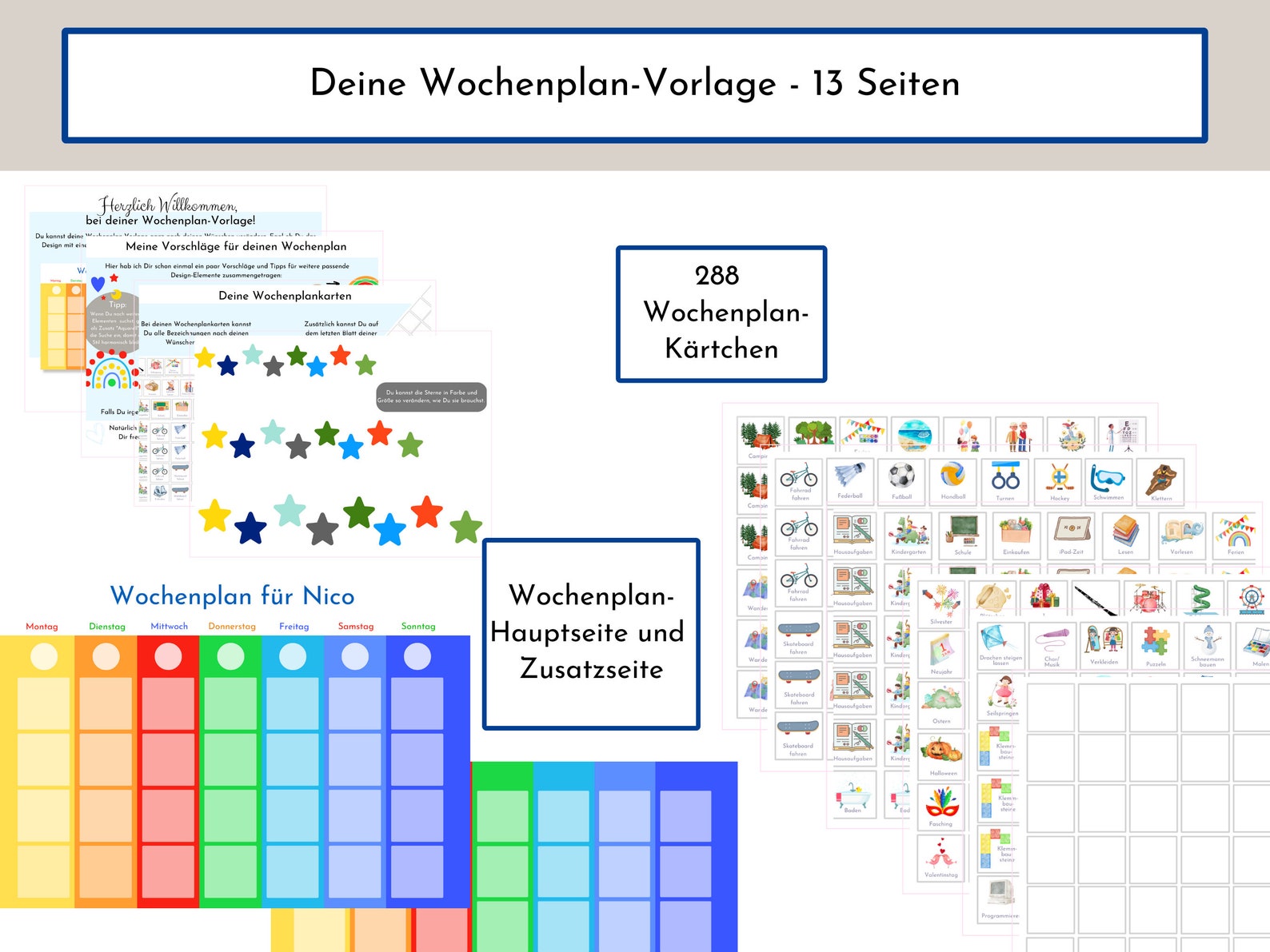Personalized Weekly Plan "montessori" for Children and Teenagers, 288 ...