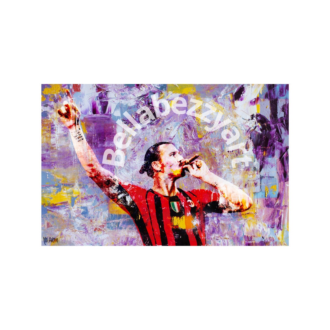 Official Wallpaper Soccer Player Ibra Collection Scudetto Milan 19 - Etsy