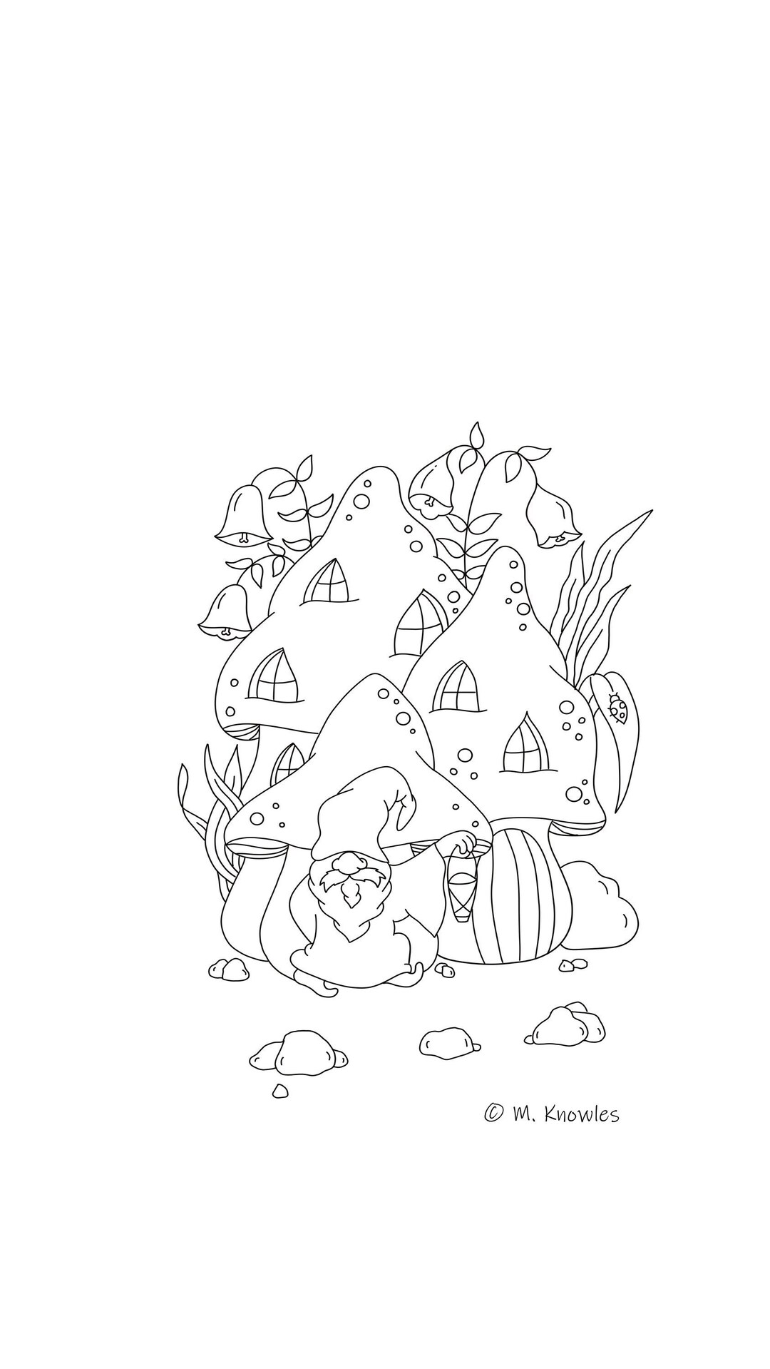 Colouring Pages for Kids - the Magical World of Gnomes - Etsy