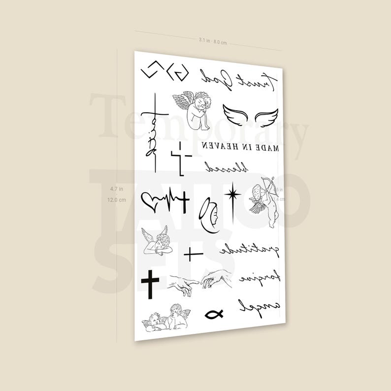Faith Temporary Tattoo Pack (set of 2) - Etsy