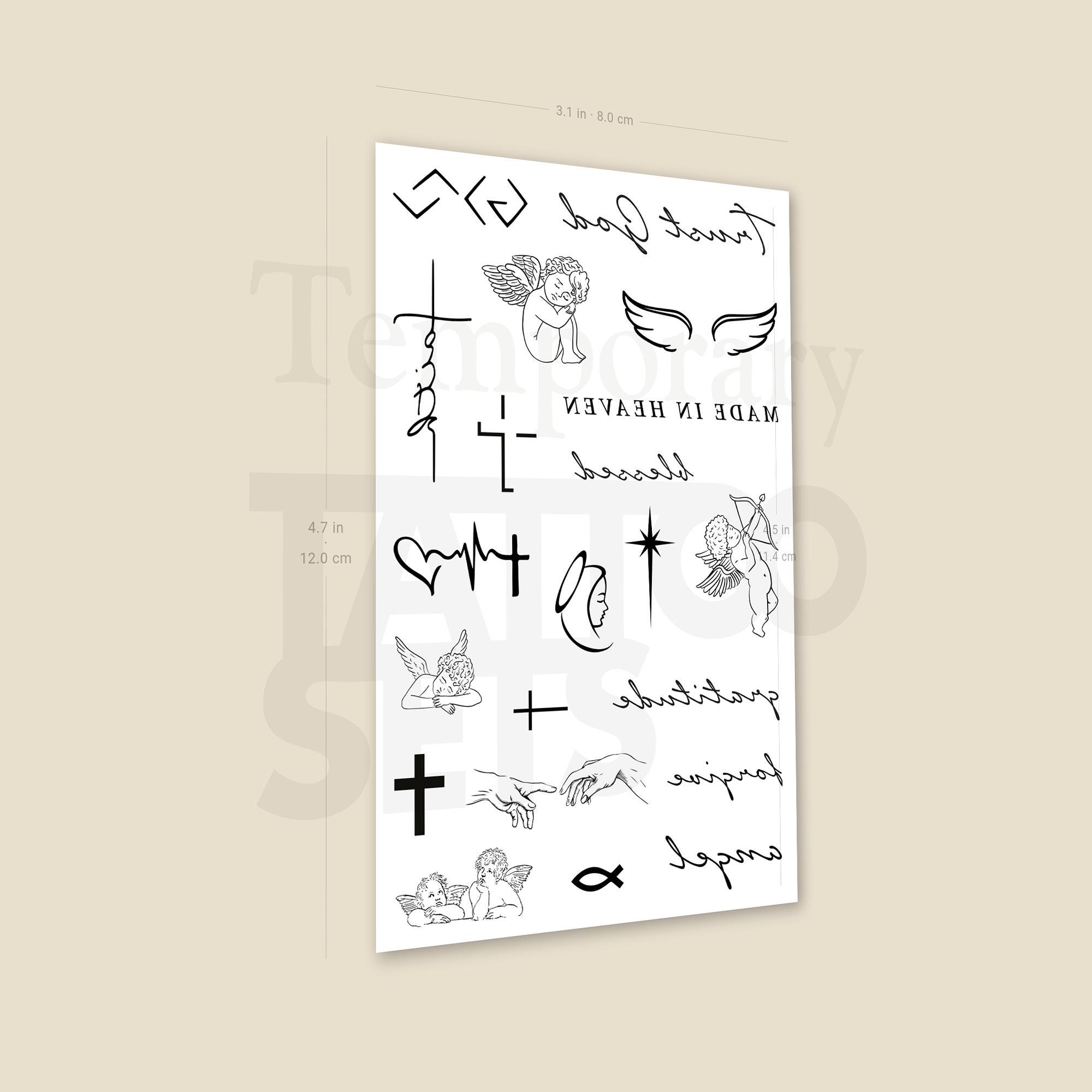 Faith Temporary Tattoo Pack (set of 2) - Etsy