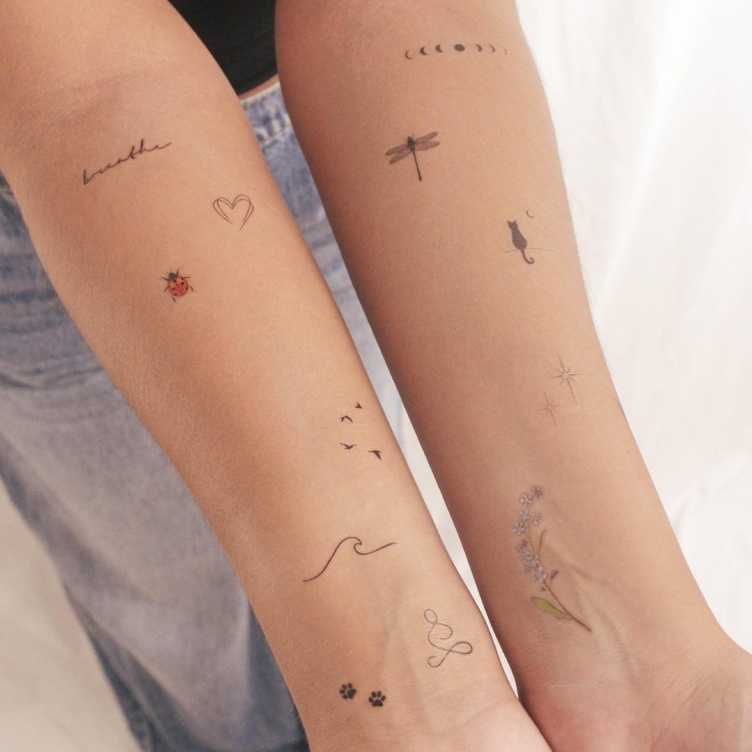 Fun Pack Temporary Tattoo set of 2 - Etsy