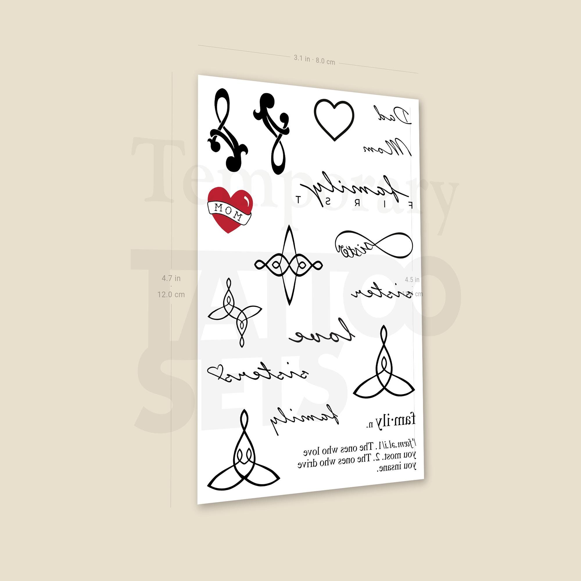 Family Temporary Tattoo Pack (set of 2) - Etsy