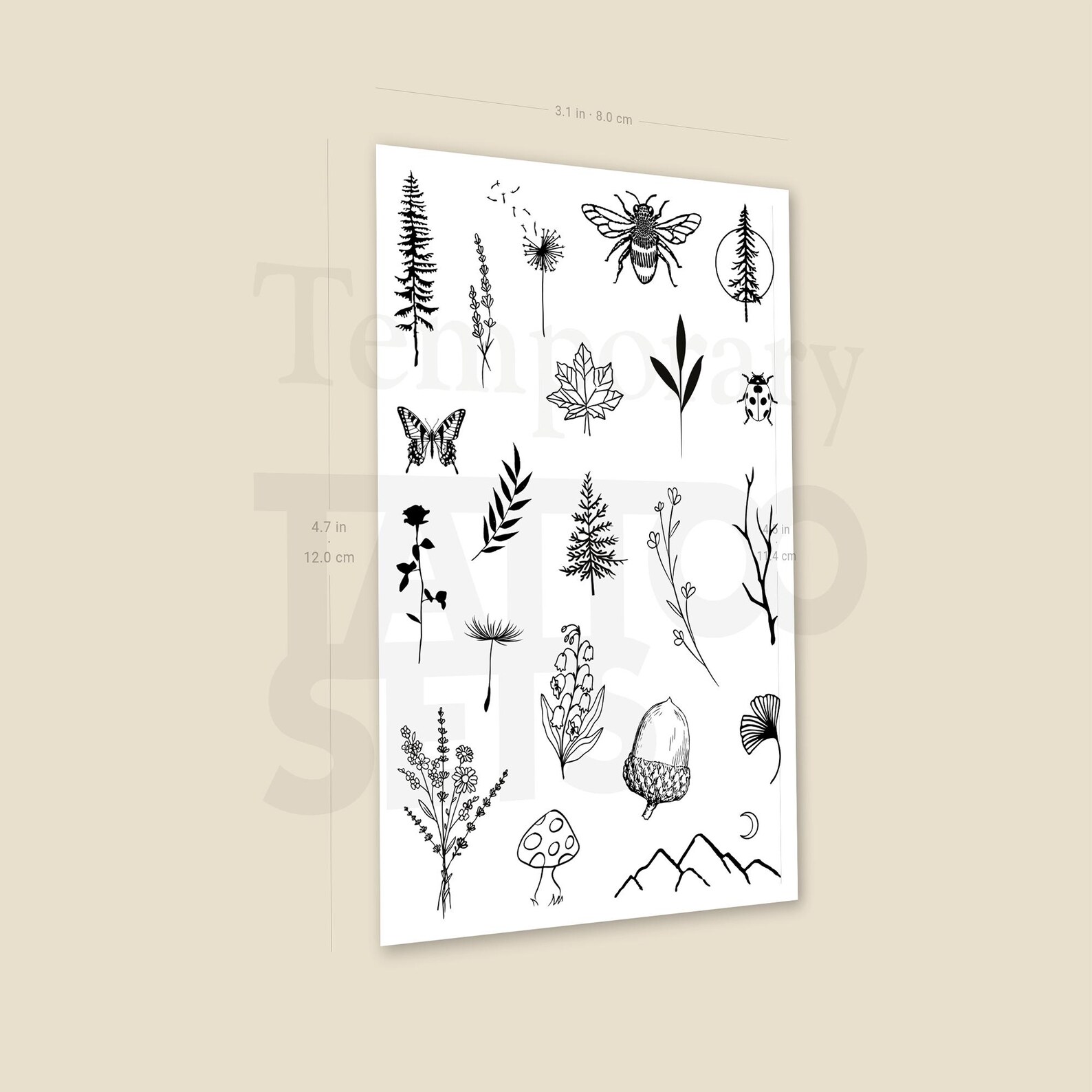 Wild Things Temporary Tattoo Pack (set of 2) - Etsy