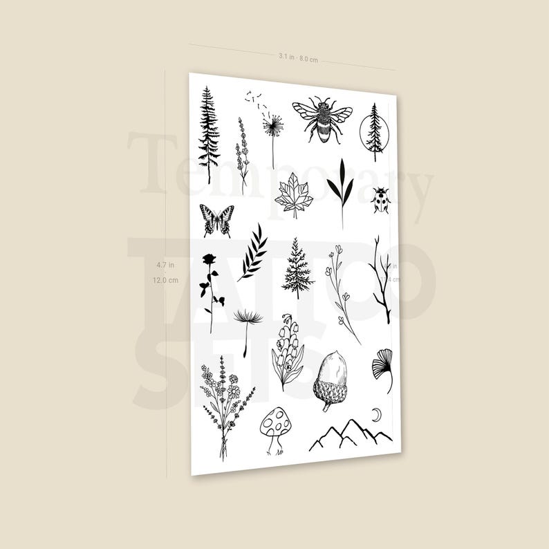 Wild Things Temporary Tattoo Pack (set of 2) - Etsy