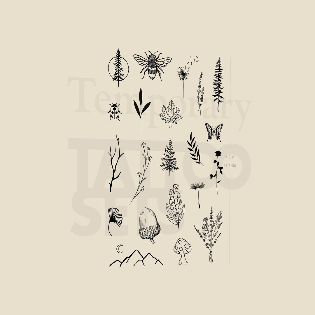 Wild Things Temporary Tattoo Pack (set of 2) - Etsy
