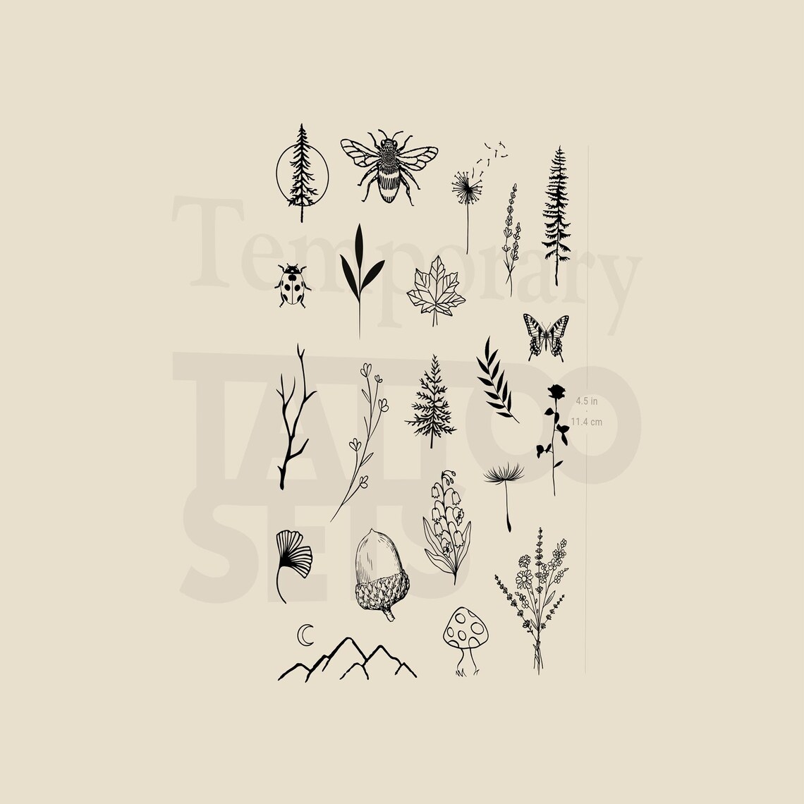 Wild Things Temporary Tattoo Pack (set of 2) - Etsy