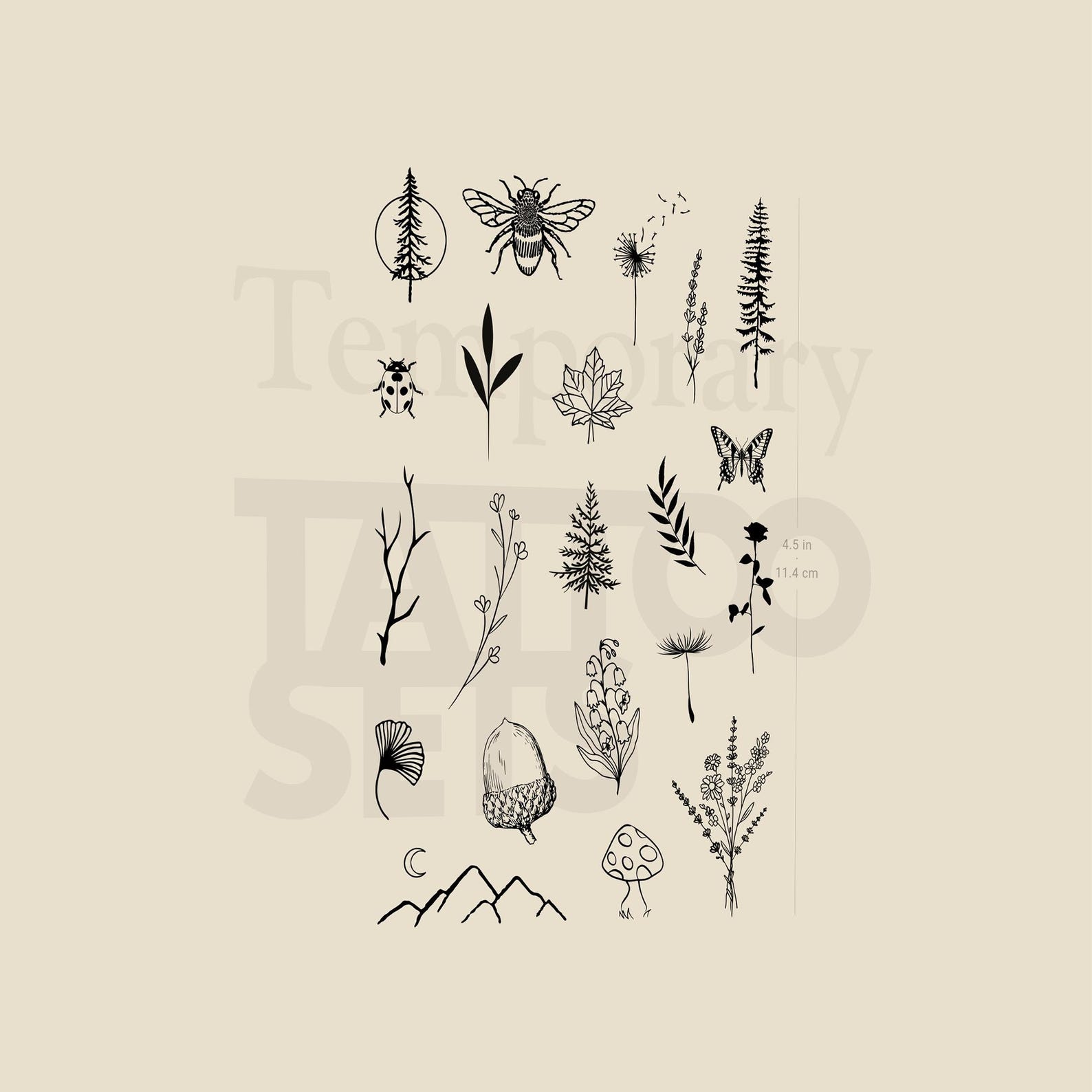 Wild Things Temporary Tattoo Pack (set of 2) - Etsy