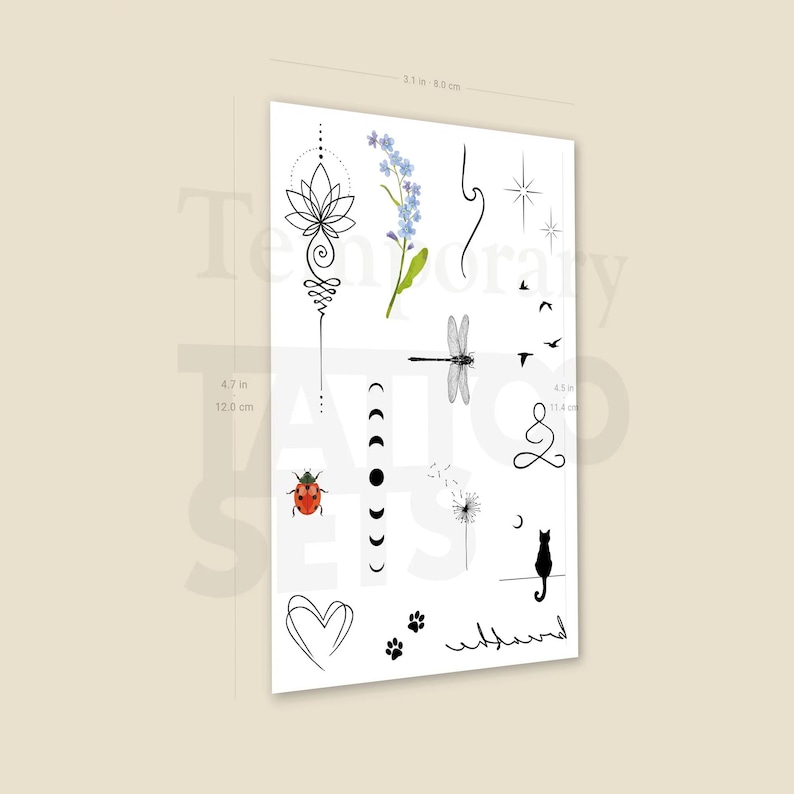 Fun Temporary Tattoo Pack (set of 2) - Etsy