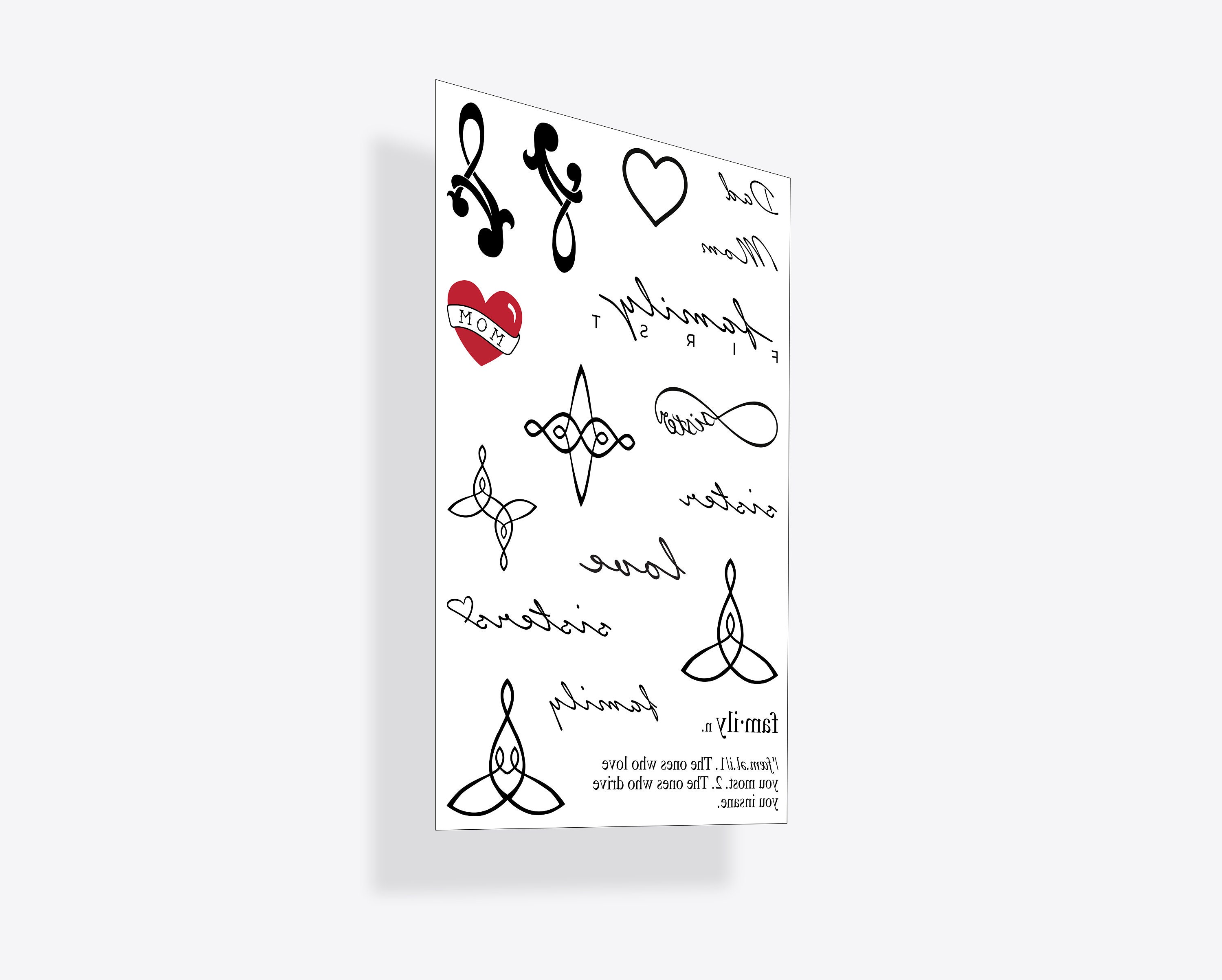 Family Temporary Tattoo Pack set of 2 - Etsy