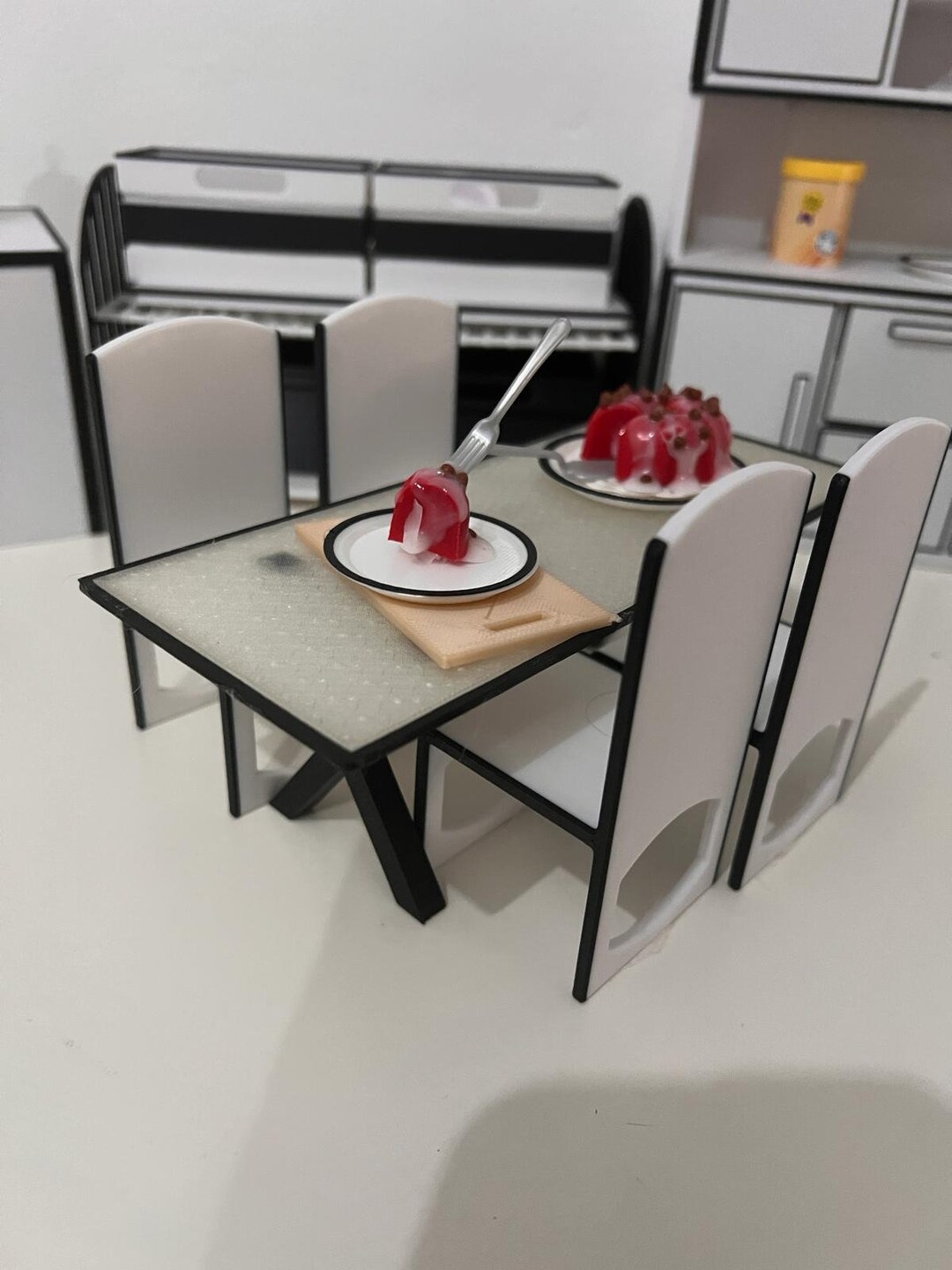 Mini Chairs set of 4 to Match the Dining Table for Miniverse Etc. - Etsy