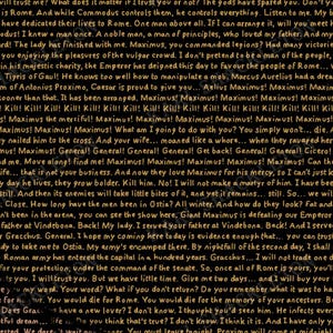 Gladiator (2000) Handwritten Movie Script Poster - Etsy