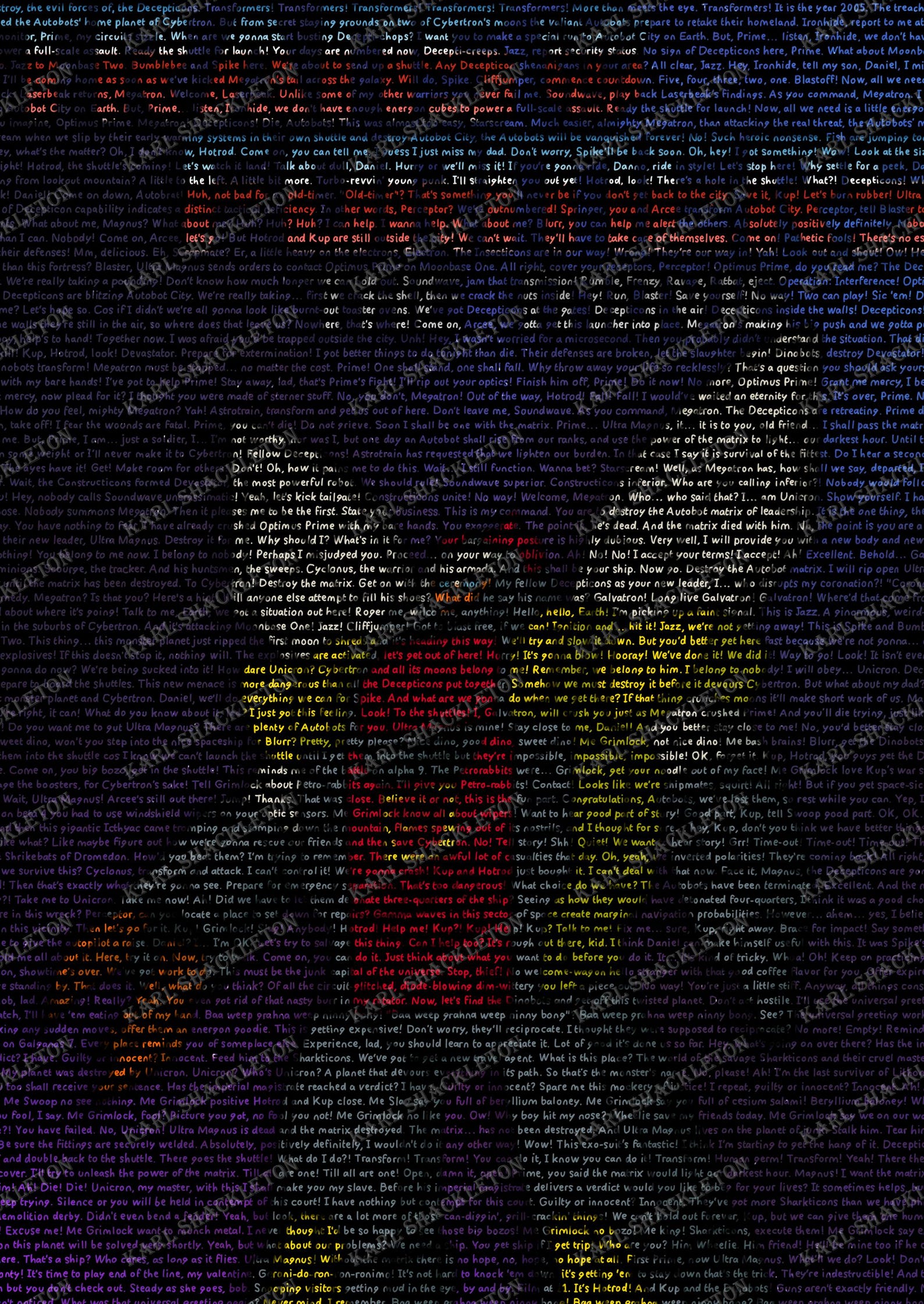 The Transformers the Movie (1986) Handwritten Movie Script Poster - Etsy