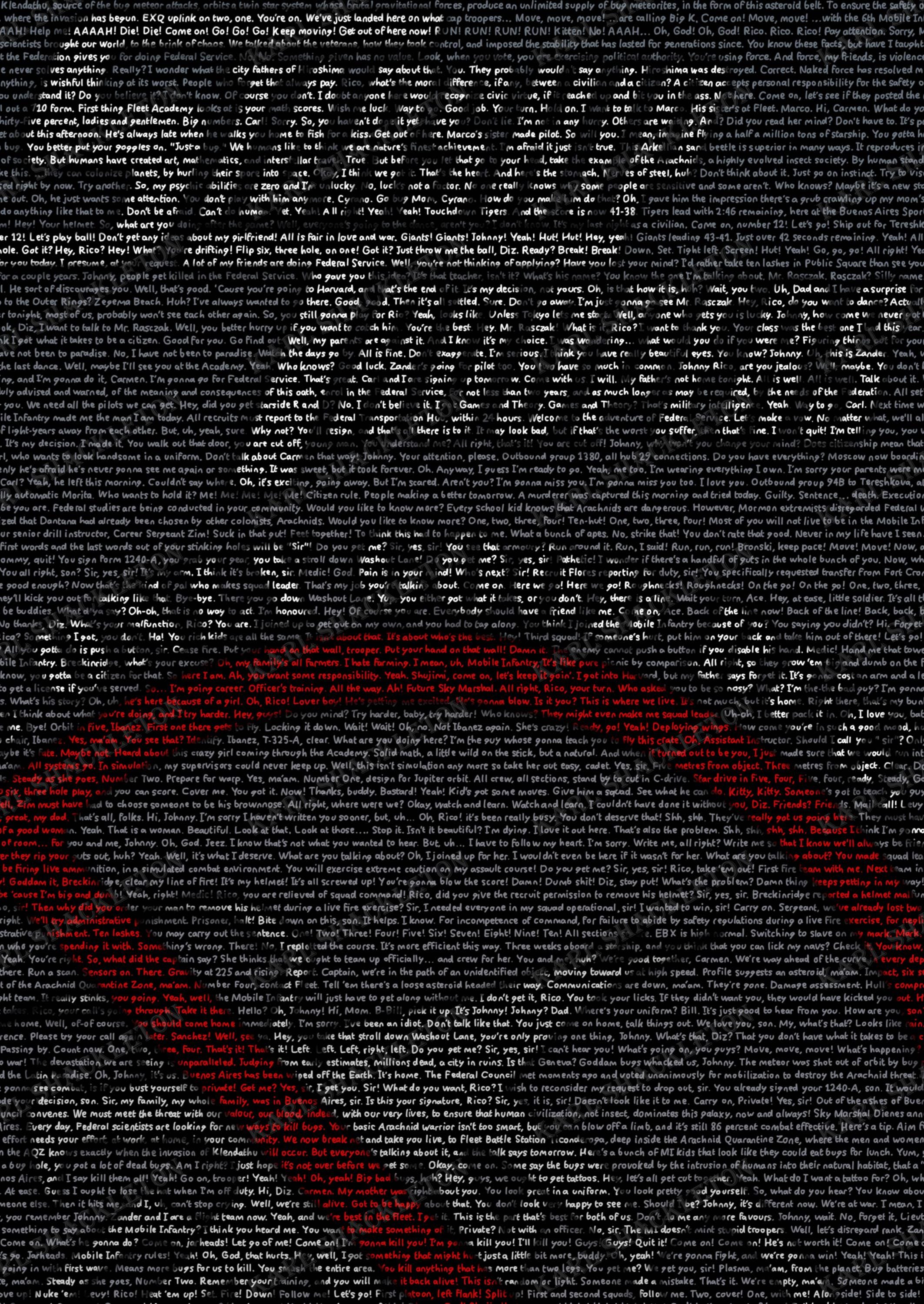 Starship Troopers (1997) Handwritten Movie Script Poster - Etsy