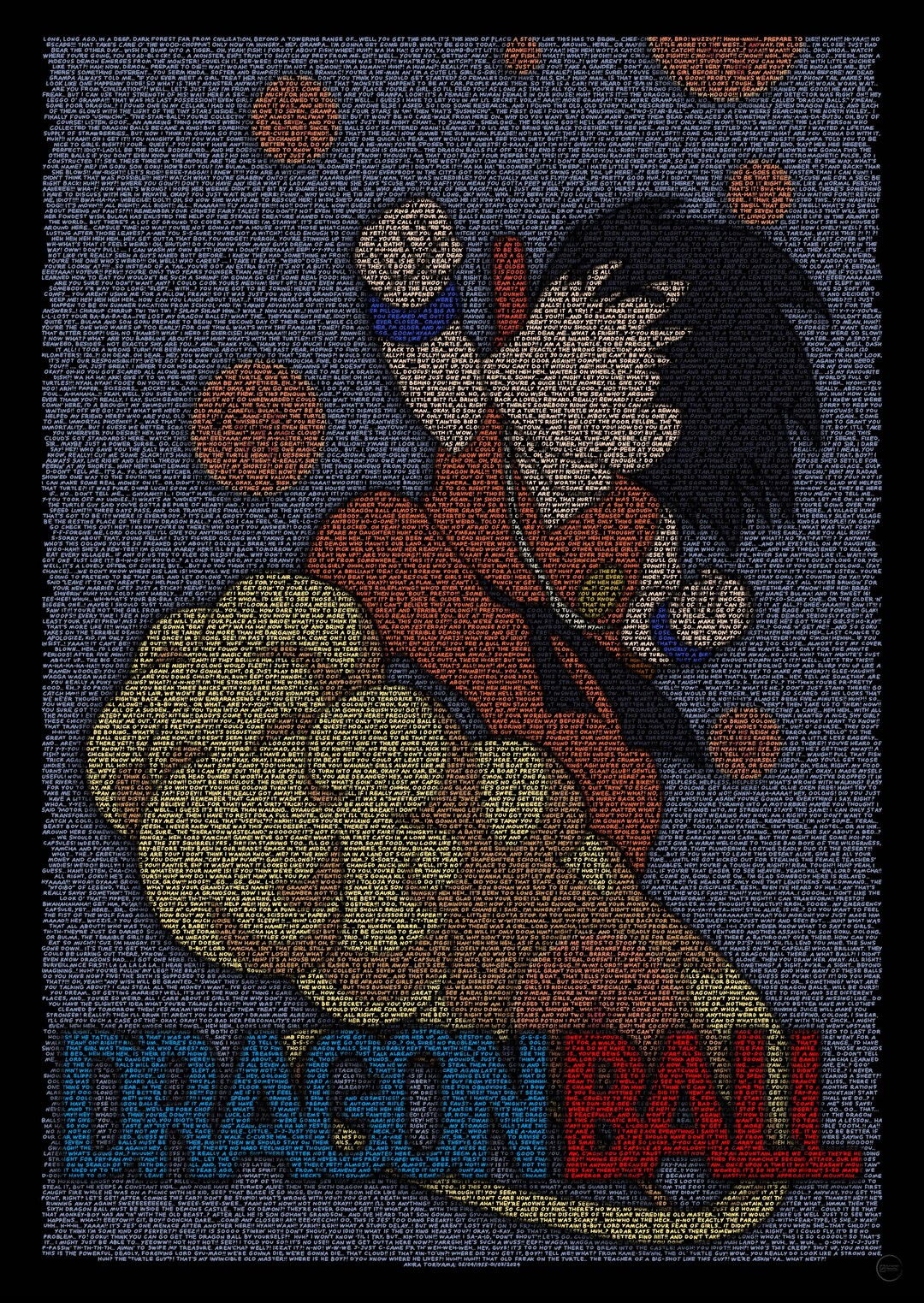 Dragon Ball Manga Volume 1 (1985) Handwritten Movie Script Poster - Etsy