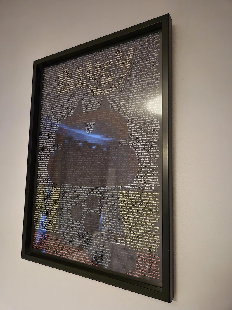 Bluey, the Sign (2024) Handwritten Movie Script Poster - Etsy