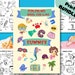 Summer Coloring Pages English Words Printable Bundle Vocabulary ...