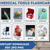Medical Tools Flashcards Printable Health Illness Injury Treatment ...