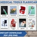 Medical Tools Flashcards Printable Health Illness Injury Treatment ...