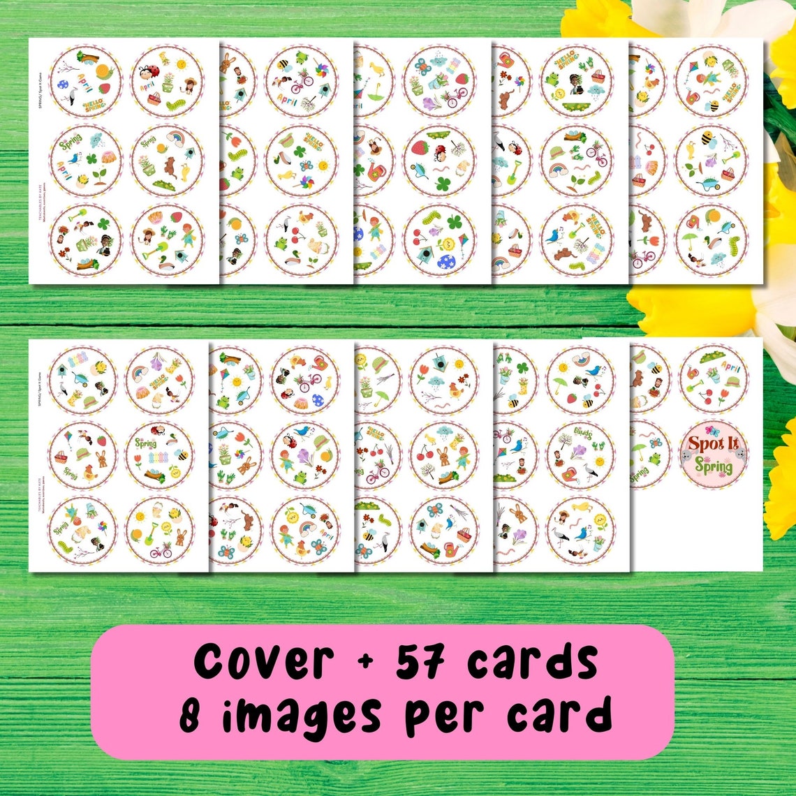 Spring Themed Vocabulary Game Worksheets Spot It Seek It Matching ...
