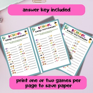 Emoji Pictionary: School Edition - Fun Classroom Game (digital Download ...