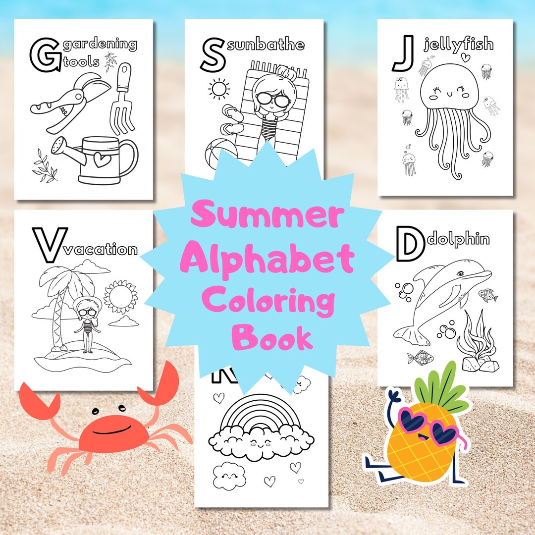 Summer Coloring Pages Alphabet Coloring Worksheet Summer Printable ...