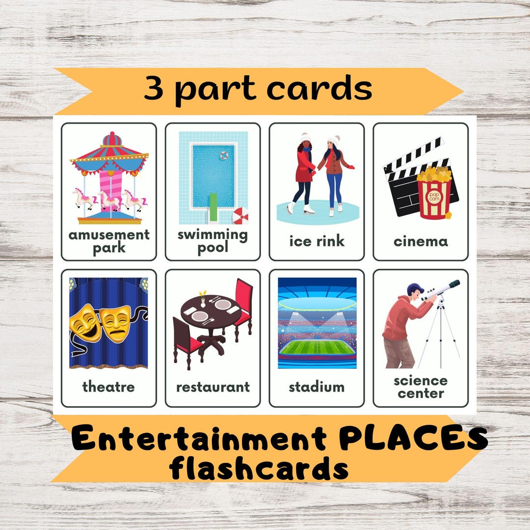 Travel Flashcards – Entertainment Tourist Attractions Places ...
