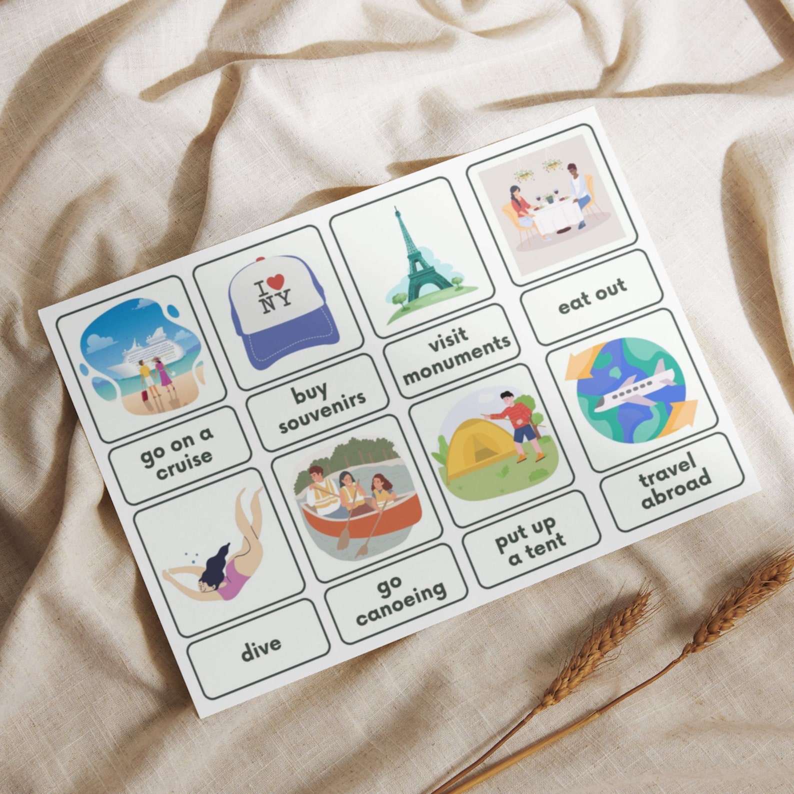 Action Verbs Flashcards Activities in English Flash Cards Printable ...