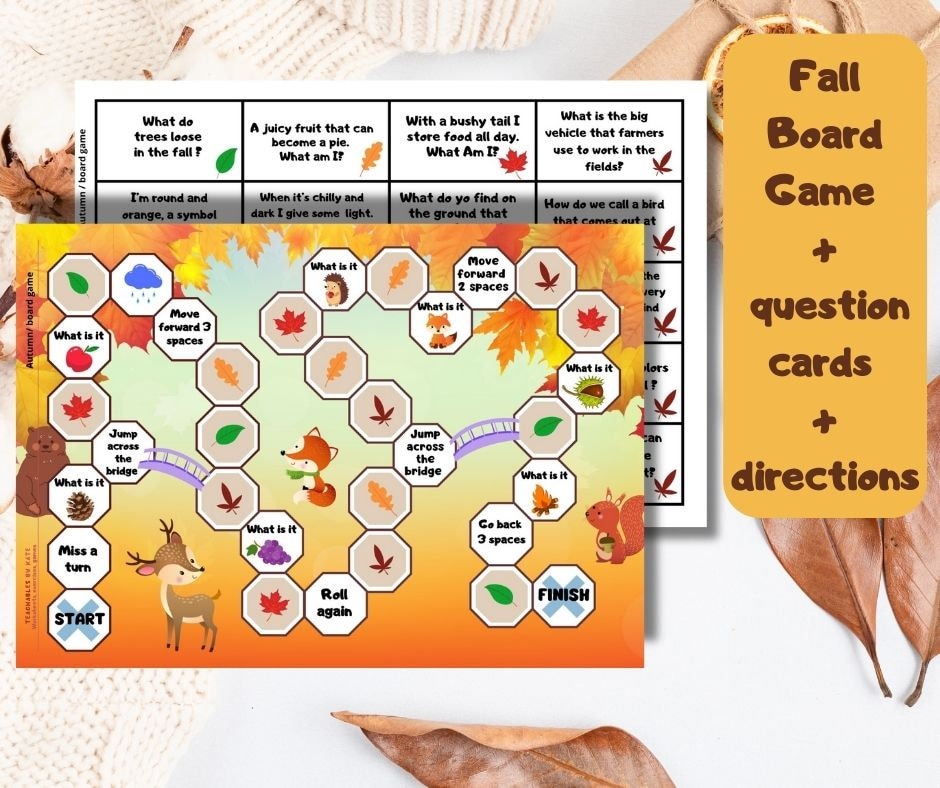 Fall Vocabulary Worksheets Autumn Words Games Bundle Set Dobble Style ...