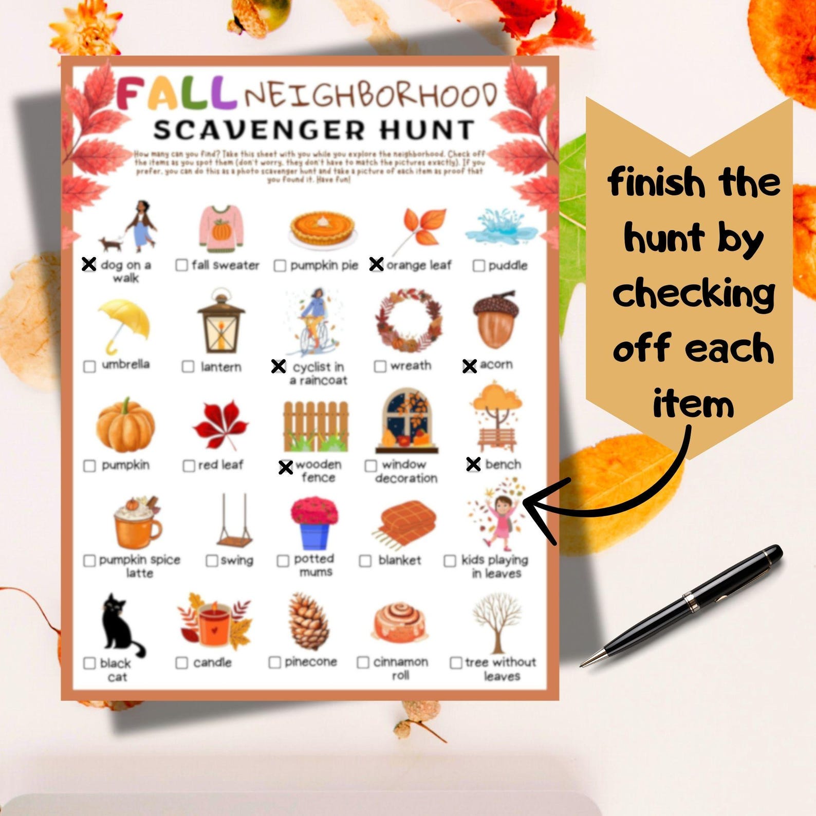Fall Scavenger Hunt Bundle: Nature, Neighborhood, Pumpkin Patch ...