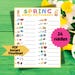 Spring Themed Vocabulary Game Worksheets Spot It Seek It Matching ...