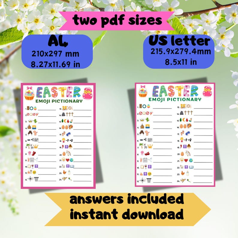 Fun Easter Printable Game for Kids Family Party Activity Classroom ...