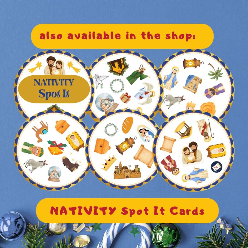 Christmas Dobble Game for Kids: Spot It Cards (PDF Download) - Etsy