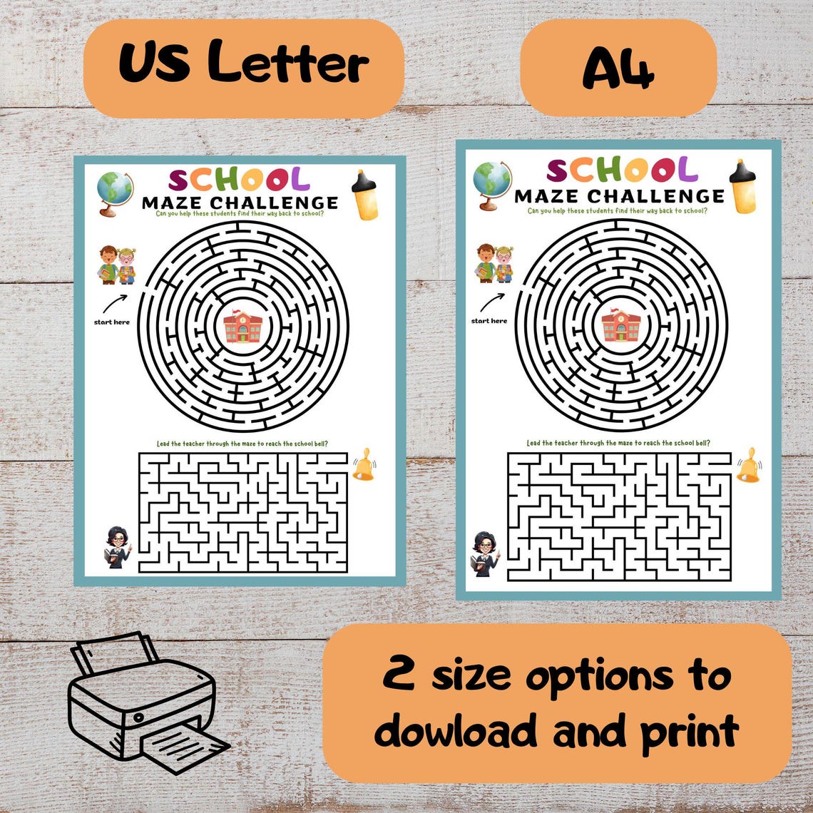 Back to School Themed Games Bundle Printable Kids Activity Pack First ...