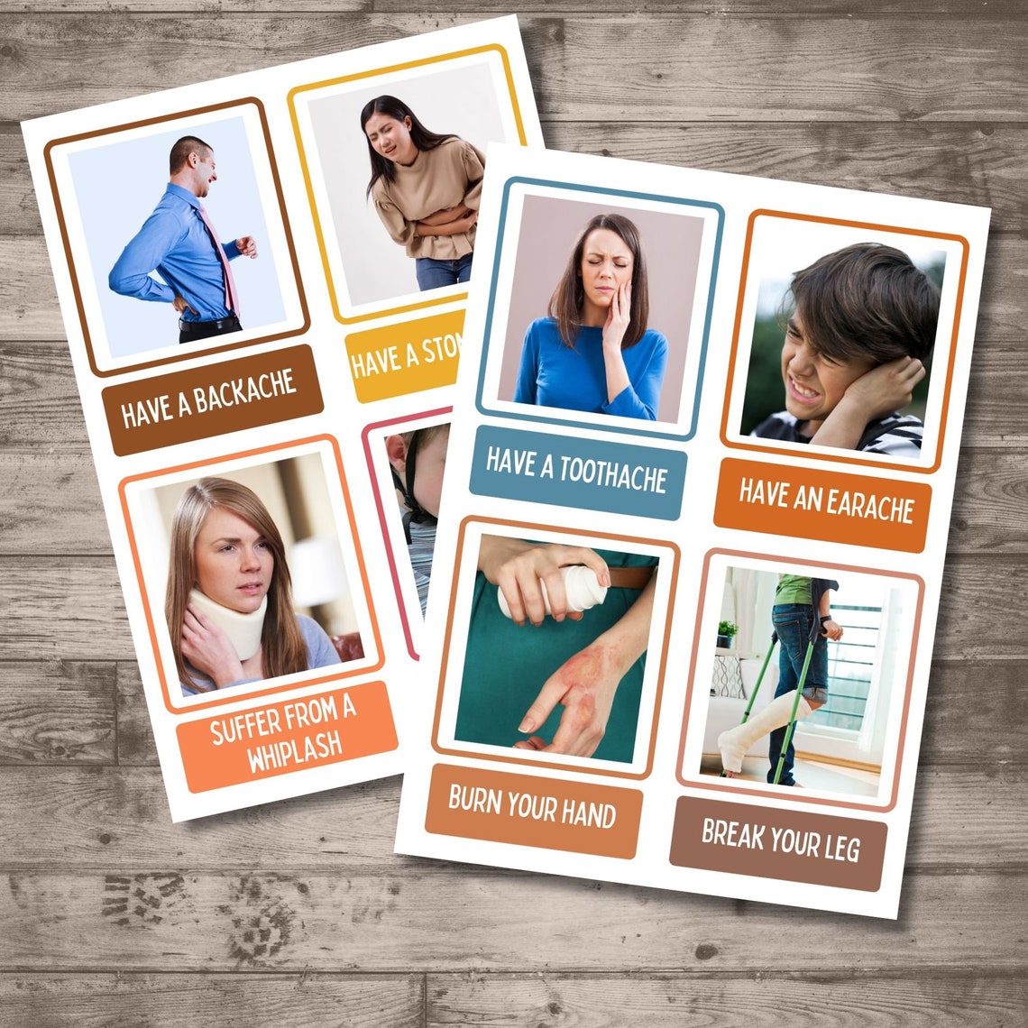 Illness & Injury Flashcards: Real Pictures, Editable Cards (digital ...